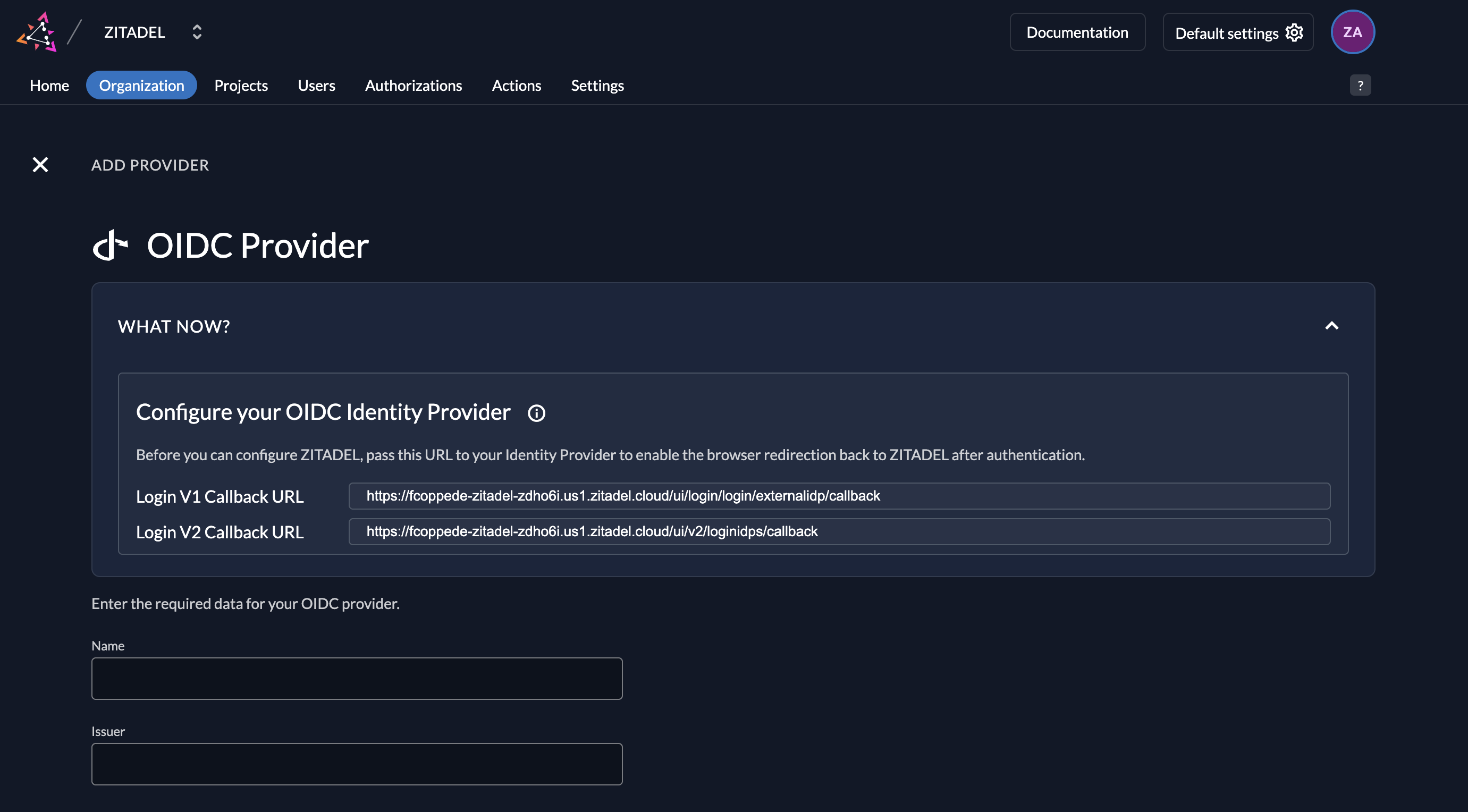 Configure a Generic OIDC Identity Provider in ZITADEL | ZITADEL Docs